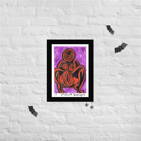 Sheela Na Gig 17 Poster Spooky Divine Feminine Gothic Wall Art Maut