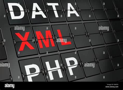 Software Concept Xml On Airport Board Background Stock Photo Alamy