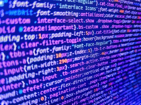 web programming and bracket technology background programming code screen of software developer