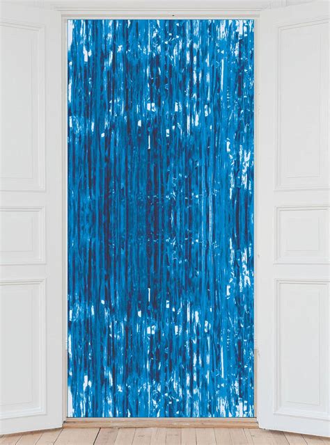 Metallic Blue Tassel Foil Backdrop Blue Party Supplies
