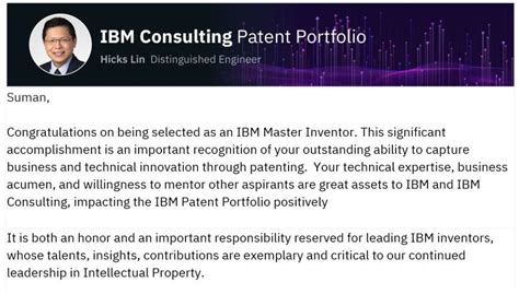 Suman Patra On Linkedin Appointed As Ibm Master Inventor In This