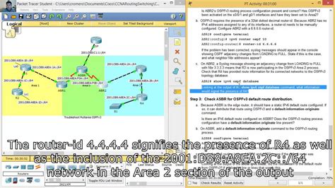 10244 3516 Packet Tracer Troubleshoot Multiarea Ospfv3 Youtube