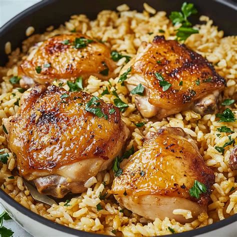 Easy Chicken Thighs And Rice For Comforting Weeknight Dinners