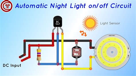 Simple Automatic Night Light Using Ldr Bc547 Transistor Ldr Sensor Night Light Night Lamps