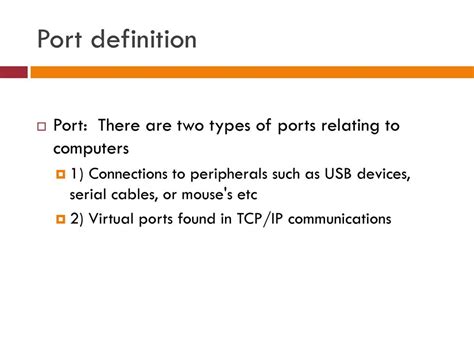 Port Connection Status Ppt Download