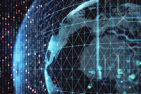 Premium Photo Earth Hologram With Creative Glowing Binary Code Interface