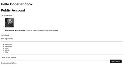 React Docs Practice Codesandbox