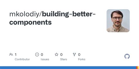 Github Mkolodiy Building Better Components