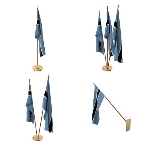 보츠와나 플래그 팩 3d 모델 39 Stl Obj Fbx Dae Blend Free3d