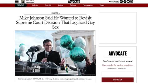 Mike Johnsons Unhinged Obsession With Homosexuality Is Suspicious