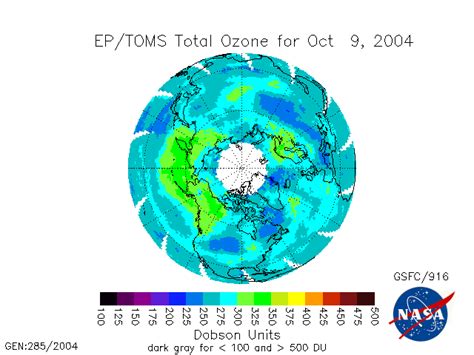 Toms Data Of Daily Total Ozone Values For 9 October 1 November 2004 Download Scientific Diagram