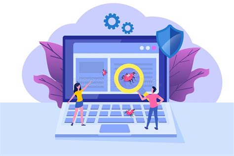 software or application flat vector concept debugging development