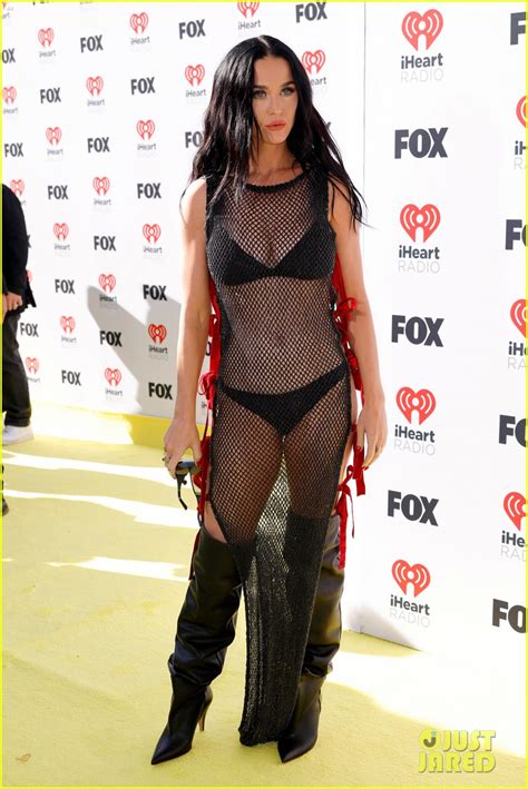 Katy Perry Wears Fully Sheer Dress Over Lingerie On Iheartradio Music