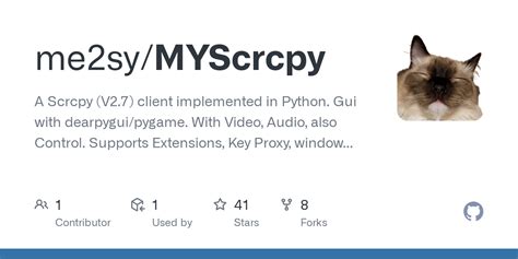 Github Me2symyscrcpy A Scrcpy V27 Client Implemented In Python