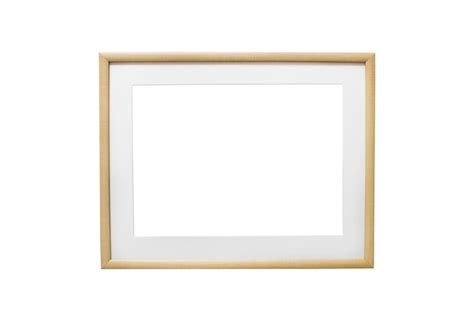 Premium Photo Simple Light Brown Passepartout Frame Isolated On White