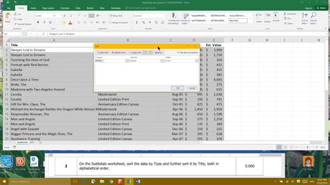 excel chapter 5 steps1 4 youtube