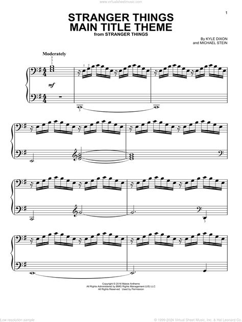 Stranger Things Main Title Theme Sheet Music Easy For Piano Solo