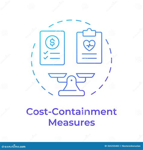 Cost Containment Linear Icons Set Budgeting Efficiency Optimization