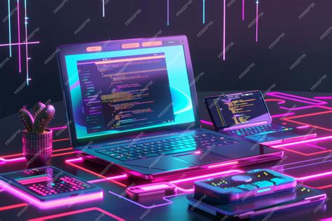 Premium Photo Web Dev Design In 3d Vector Illustration Laptop Phone