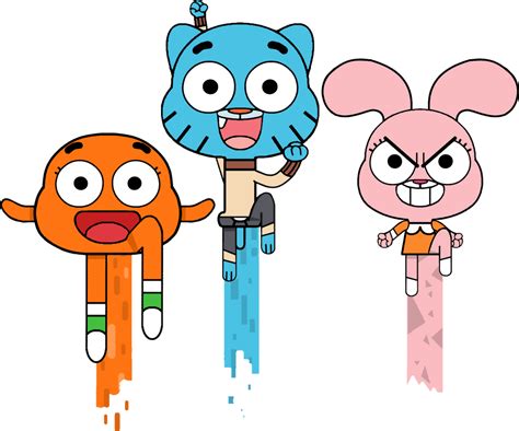 Gumball Darwin Anais Do Powerpuff Girls Flying By Mfsjst On Deviantart
