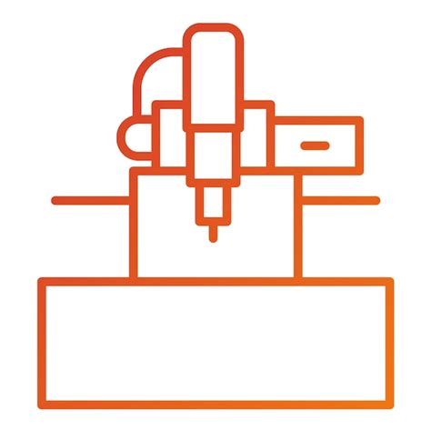 Premium Vector Cnc Machine Icon Style