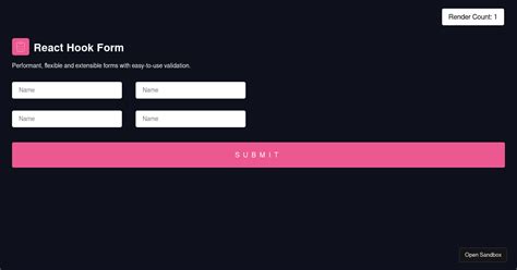 React Hook Form Js Forked Codesandbox