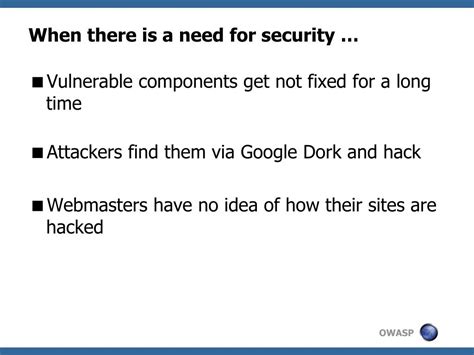 Ppt Owasp Joomla Cms Vulnerability Scanner Project Flyer Powerpoint Presentation Id 3962752