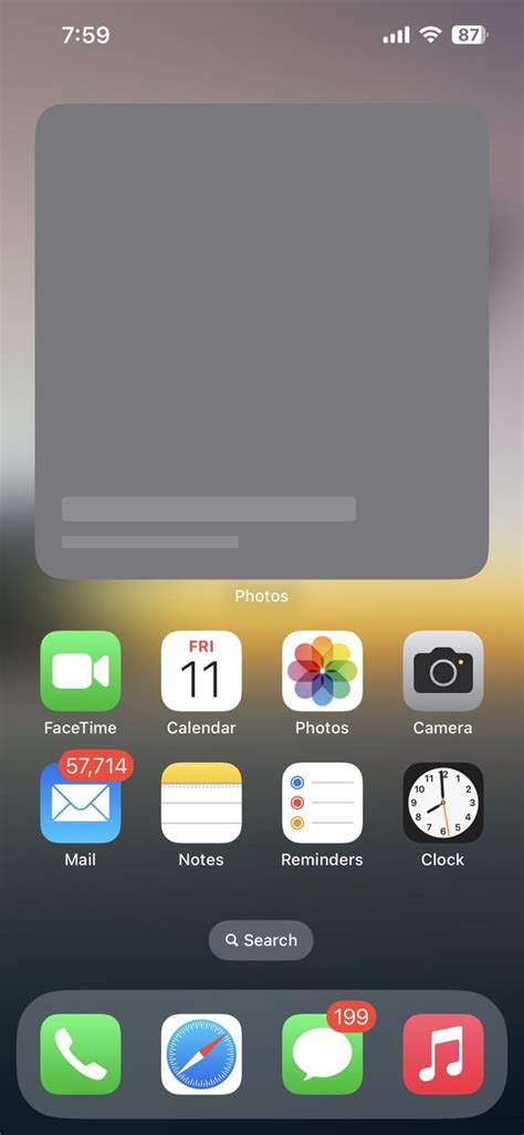 Photos Widget Shows Blank Space Riphone
