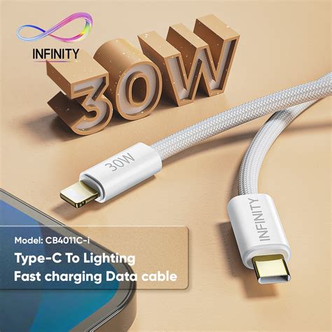 Type C To Lighting Fast Charging Data Cable Infinity Electronics Pty Ltd
