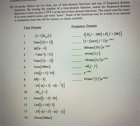 Solved B 10 Points Below Are Two Lists One Of