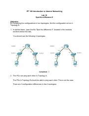 Lab Spot The Difference II NEW Pdf IFT Introduction To Internet Networking Lab Spot