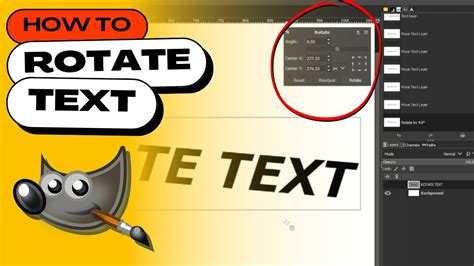 How To ROTATE TEXT In GIMP Rotate Change Orientation Flip Etc YouTube