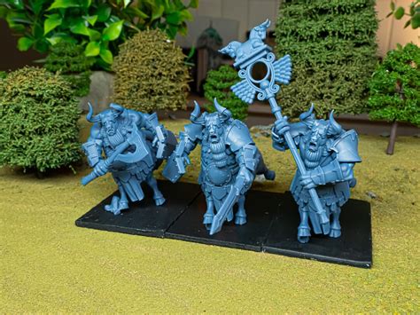 Sons Of Marduk Minotaurs With One Handed Weapons Highlands Miniatures