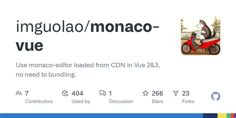 GitHub Imguolao Monaco Vue Use Monaco Editor Loaded From CDN In Vue
