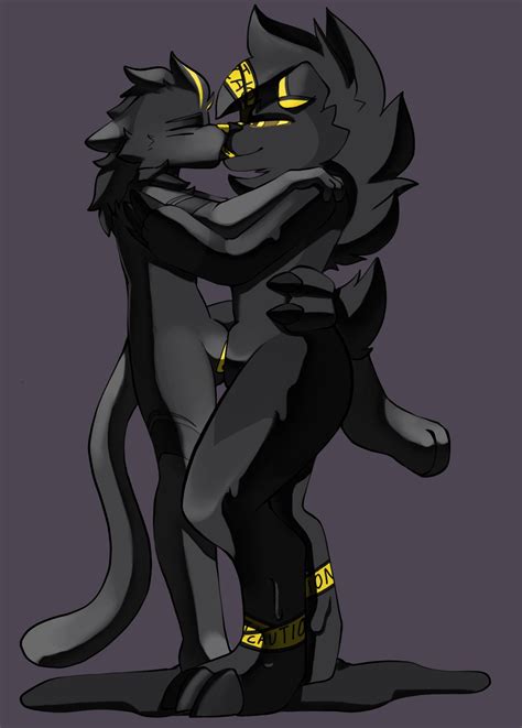 Rule 34 Anthro Black Body Black Fur Duo Fanmon Felid Fur