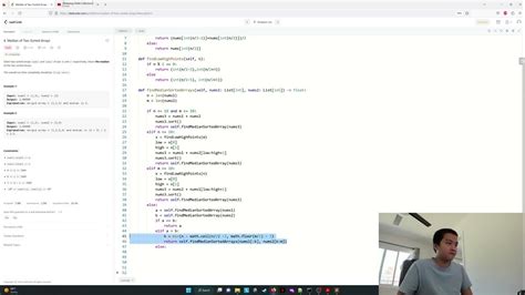 Leetcode Median Of Two Sorted Arrays Youtube