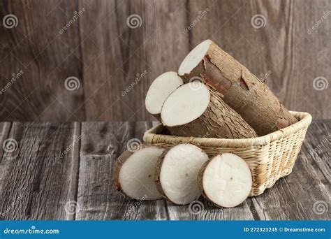 Raw Organic Cassava Manioc Manioc Cassava Brazilian Cuisine Royalty