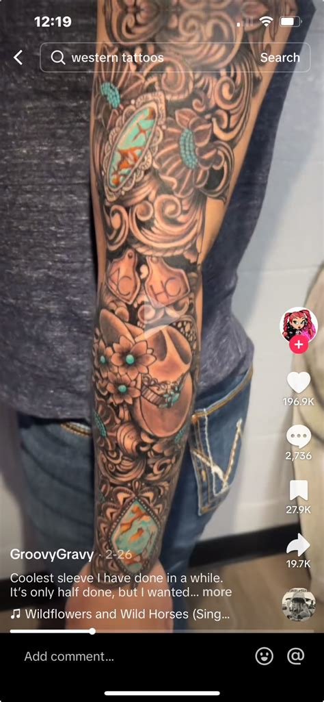 Western Themed Tattoo Sleeve