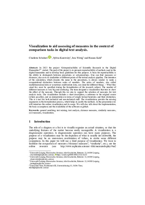 Pdf Visualization To Aid Assessing Of Measures In The Context Of Comparison Tasks In Digital