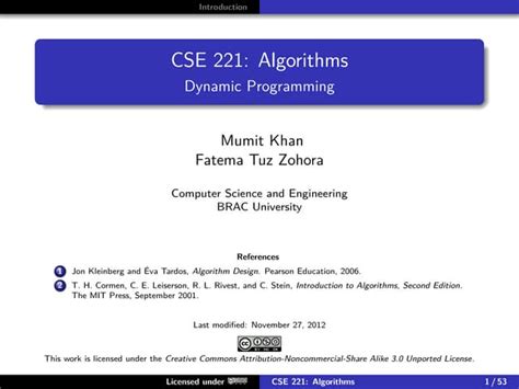 Dynamic Programming Memoization Introduction To Algorithms Ppt