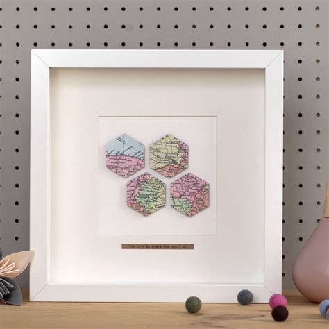 Personalised Four Hexagons Map Picture By Posh Totty Designs Creates