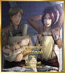Shingeki No Kyojin Hange Zoe Moblit Berner Mini Shikishi Tv Anime Shingeki No Kyojin