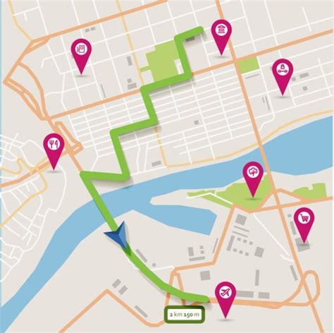 Navigation Concept Road City Map Royalty Free Vector Image