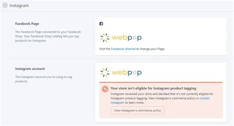 How To Fix Your Shopify Store Isnt Eligible For Instagram Product Tagging Error Quickly Web Pop