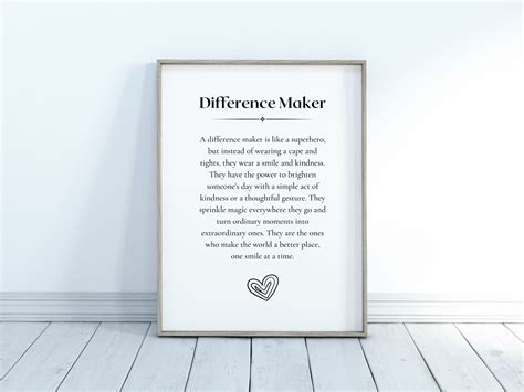 Difference Maker Definition Printable Appreciation Gift Meaning Of Difference Maker Print