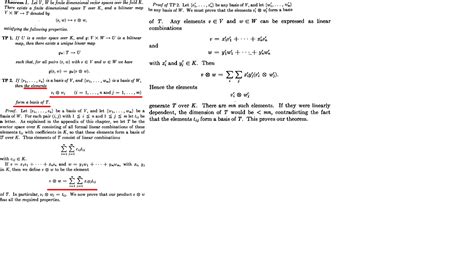 About A Theorem Of Tensor From Langs Linear Algebra 2nd Edition