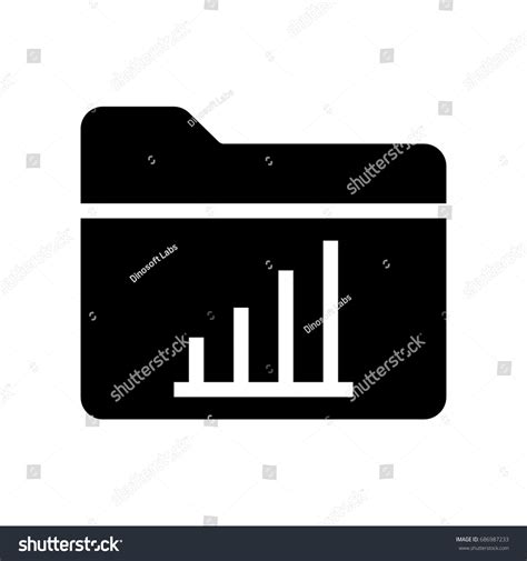 Graph Folder Icon Stock Vector Royalty Free 686987233 Shutterstock