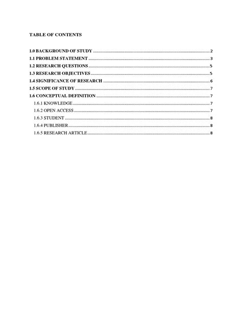 Research Paper Toc Pdf Open Access Academic Publishing