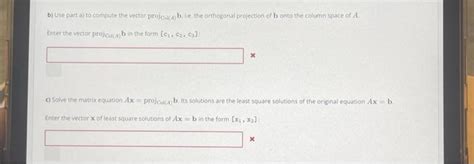 Solved 11 1 Least Squares Via Projections N Bookmarked