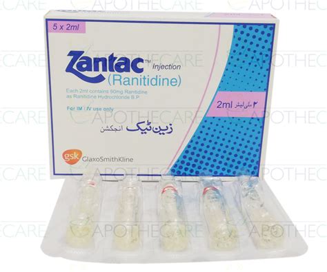 Zantac Inj 50mg 1ampx2ml
